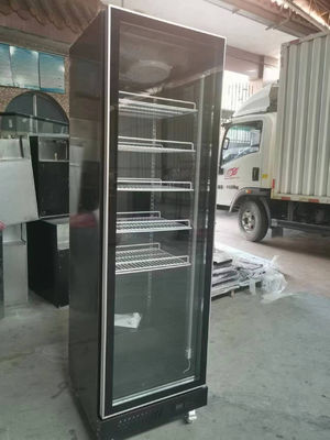 R290 Single Door Upright Fridge Commercial Beverage Display Refrigerator