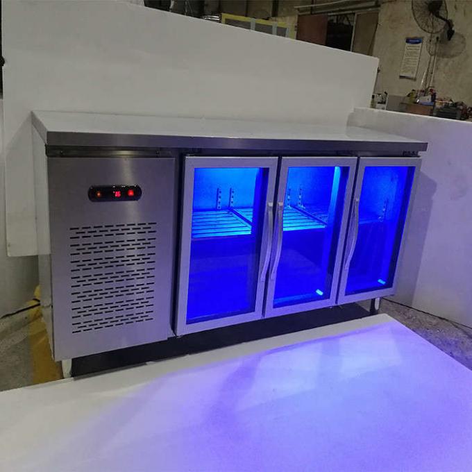 Smooth Surface 300W 3 Door Under Counter Chiller